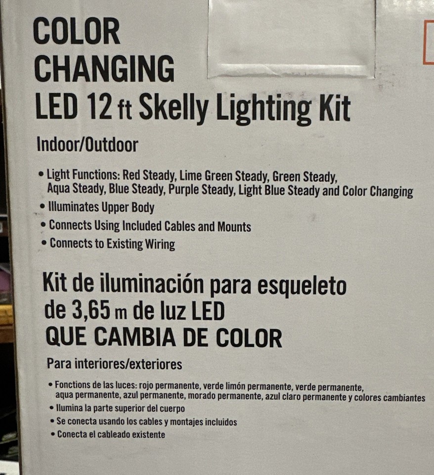 New Home Accents Halloween LED 12 ft Skelly Animatronic Skeleton ...