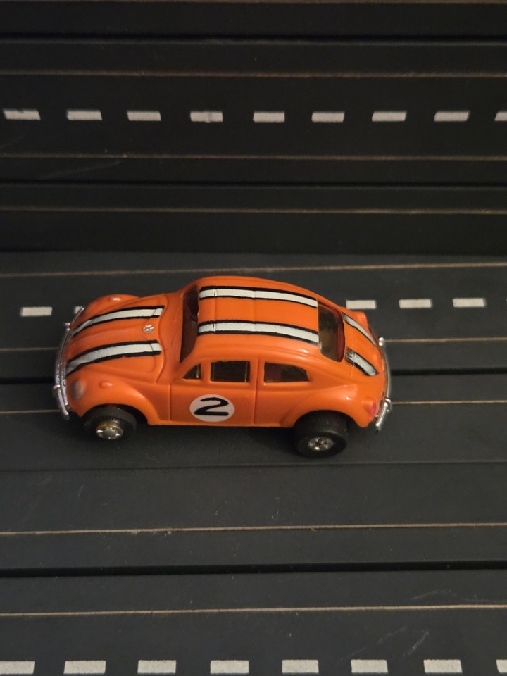 Aurora Tuff Ones Volkswagen Bug Orange/White/Black #2 Slot Car Nice | eBay