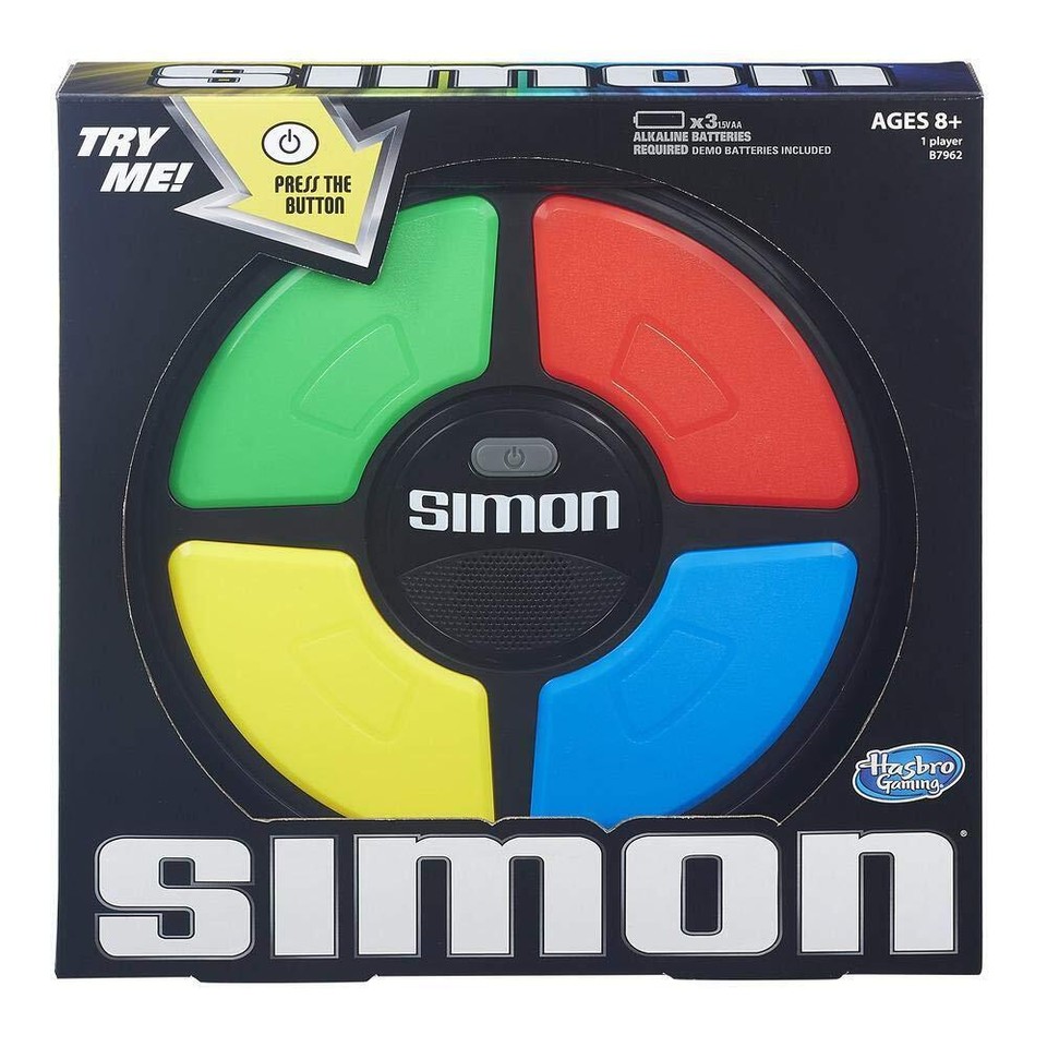 Electronic SIMON Large Classic Size Memory Light Sound Says Game Box ...