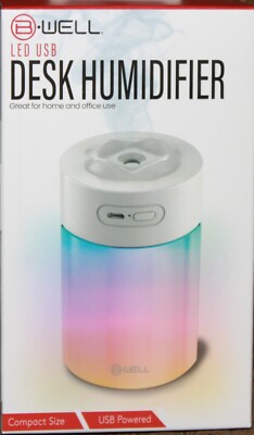 Desk Humidifier Compact USB Powered LED Light Humidifier For Home or ...