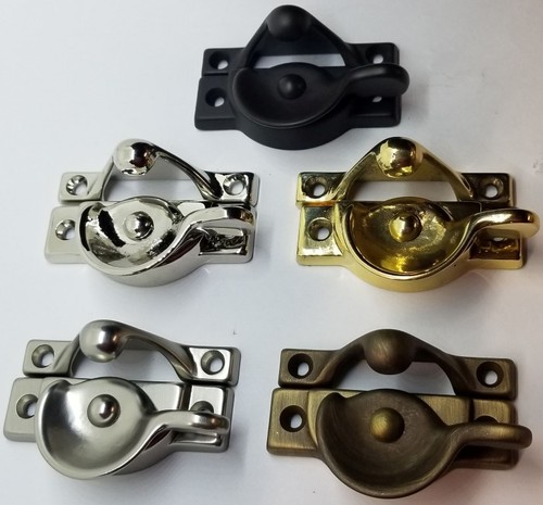 Decorative Solid Antique Brass Heavy Duty Spring Loaded Window Sash ...