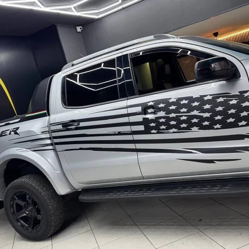 2X LARGE Graphics decals AMERICAN FLAGS pair Left and right side - Made ...