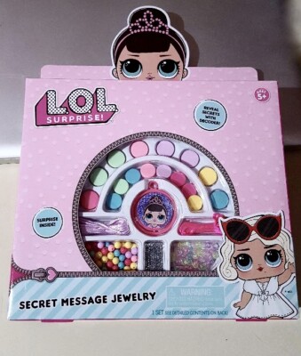 NIB - LOL SURPRISE Secret Message Jewelry Set Charms Beads Cord ...