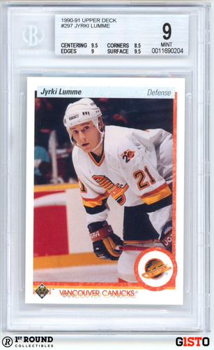 POP 1: Jyrki Lumme RC BGS 9: 1990-91 Upper Deck Rookie Card Gisto | eBay