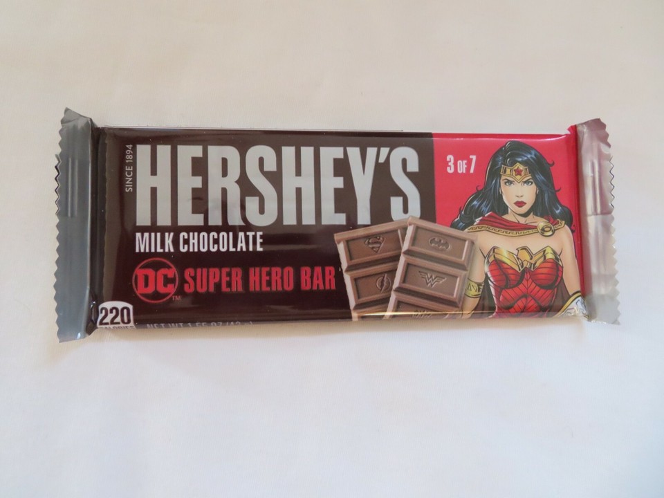 (4) Hershey's Milk Chocolate DC Super Hero Candy Bars #2, 3, 4 & 7 1.55 ...