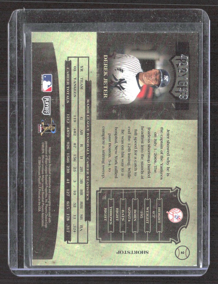 Derek Jeter 2004 Playoff Prime Cuts 0 New York Yankees #11 /699 | eBay