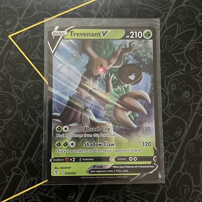 Pokemon TCG Evolving Skies Trevenant V Full Art Ultra Rare Card 013/203 ...