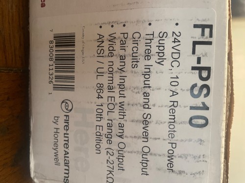 Fire-Lite FL-PS10 10 A 120VAC Remote Charger Power Supply - Red for ...