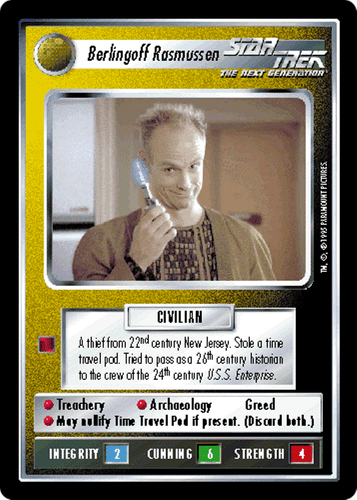 Star Trek CCG - Berlingoff Rasmussen - 1995, TNG | eBay