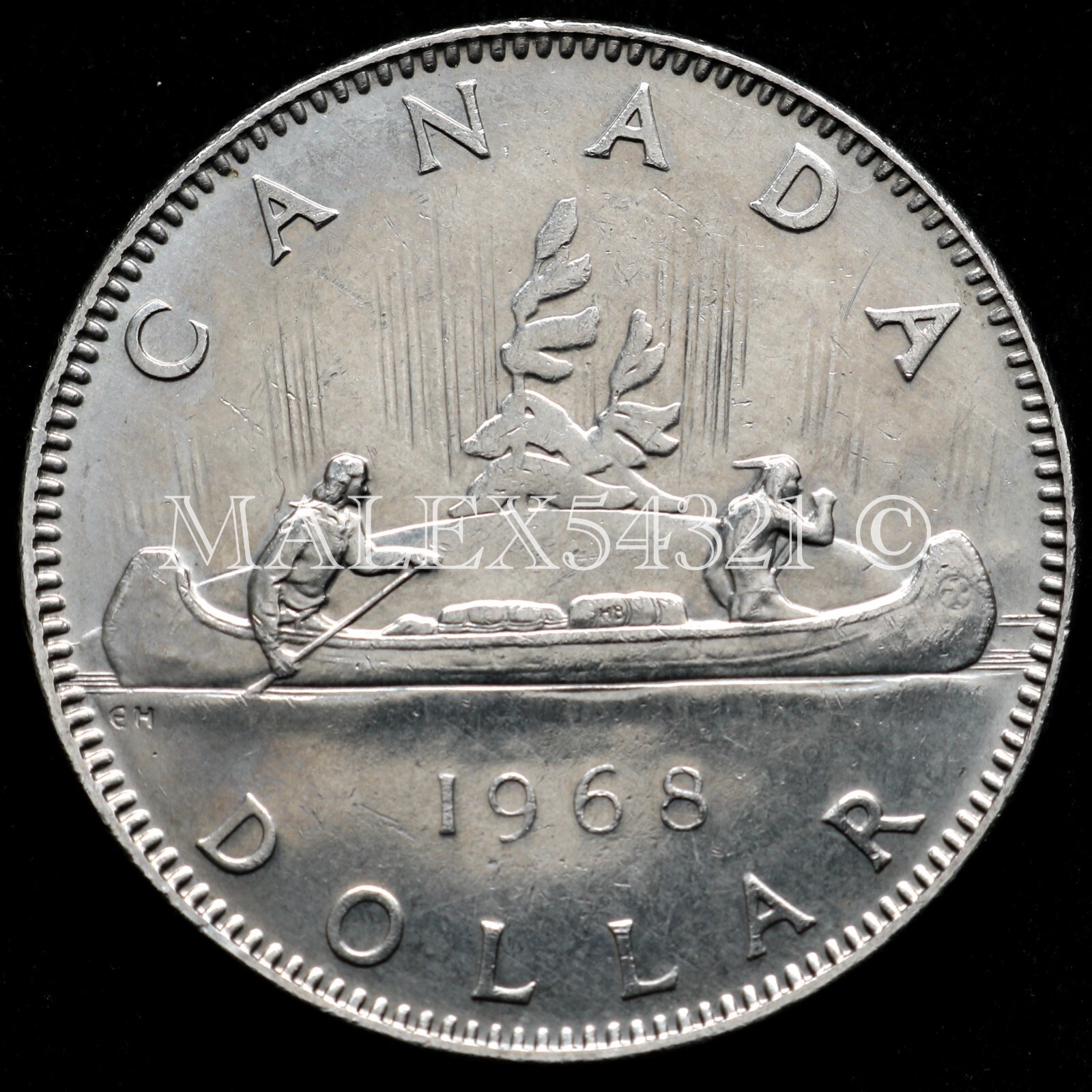 🇨🇦 RARE CANADA 1968 -SMALL ISLAND VARIETY- VOYAGEUR 1 DOLLAR ...