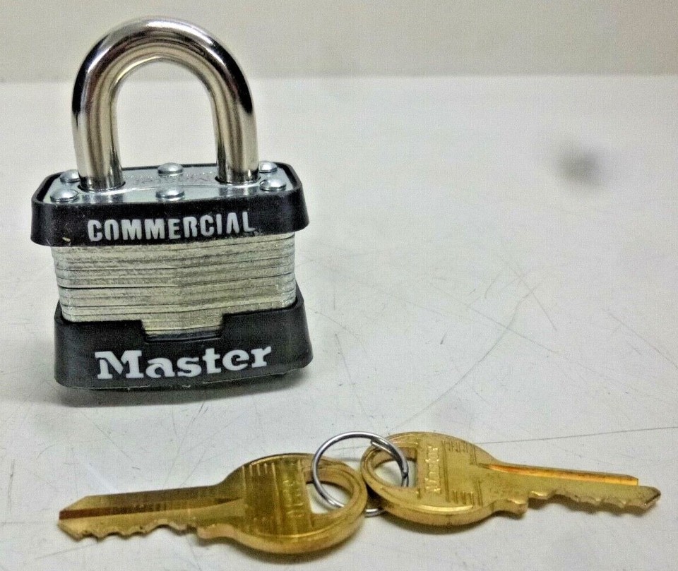 NEW MASTER LOCK Alike-Keyed Padlock, Open Shackle Type, 3/4" Shackle ...