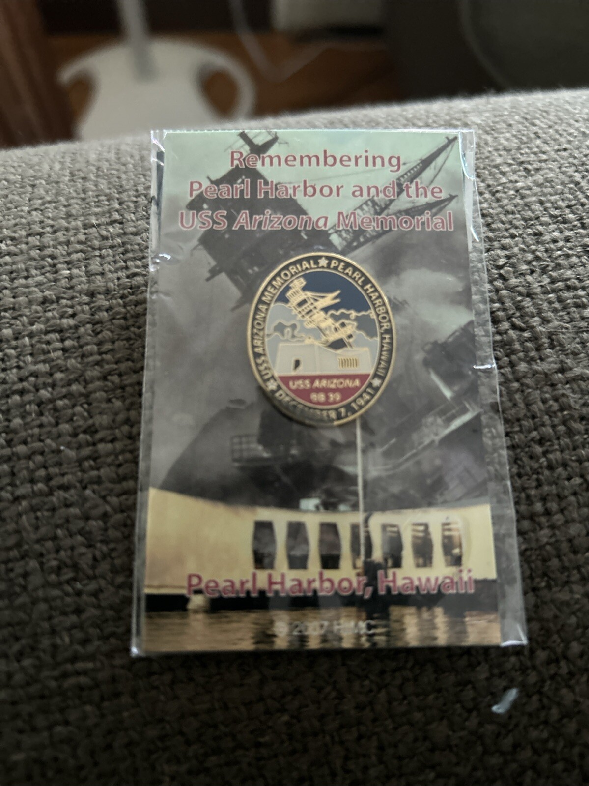 USS Arizona Memorial Pearl Harbor Hawaii Vintage Lapel Pin NOS | eBay