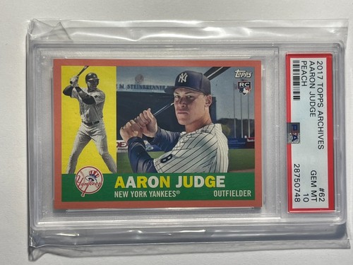 2017 Topps Archives Aaron Judge RC Peach #093/199 PSA 10 RARE POP 19 | eBay