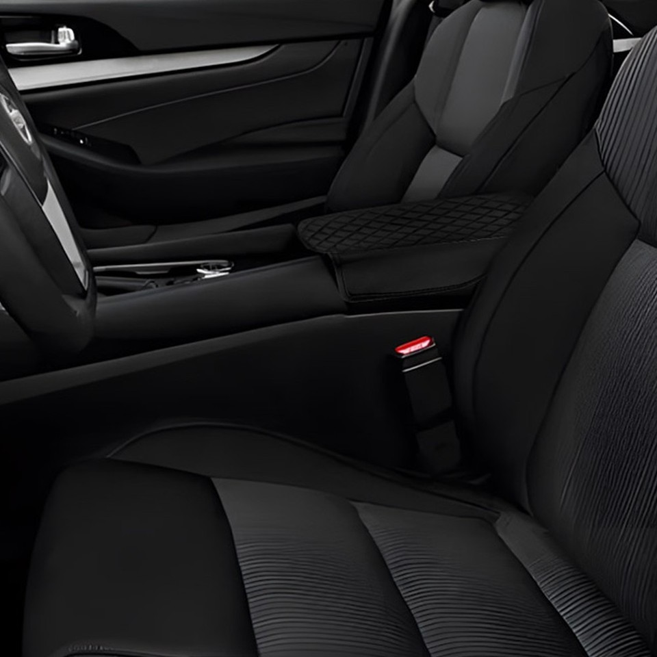 Front Console Center Armrest Lid Cover Leather for Black Nissan Maxima ...