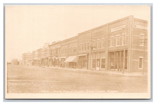 RPPC ~ Yates Center KS ~ Side of Square ~ main street ~ Woodson County ...