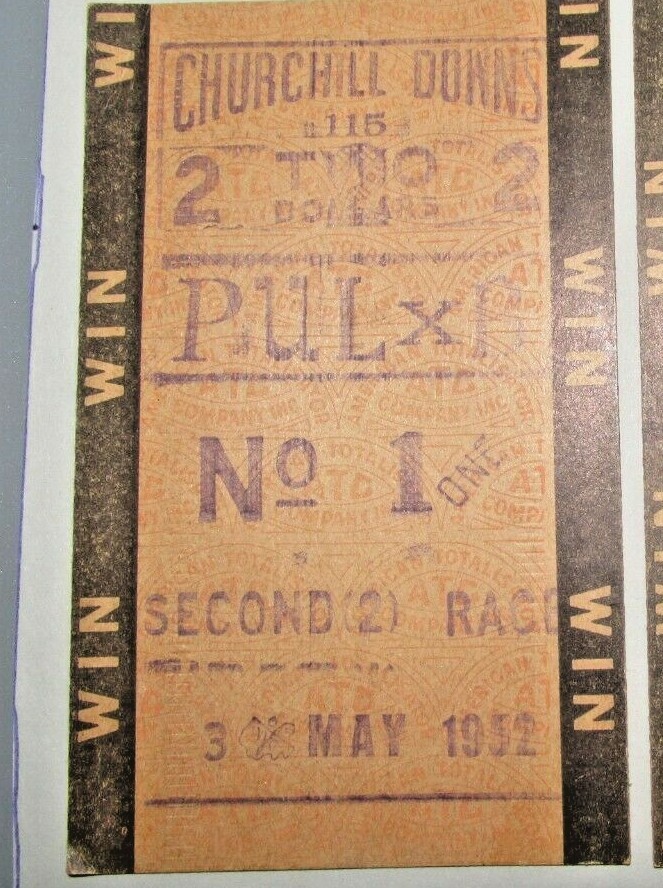 1952 Kentucky Derby Churchill Downs Five Betting Tickets/Totes | eBay