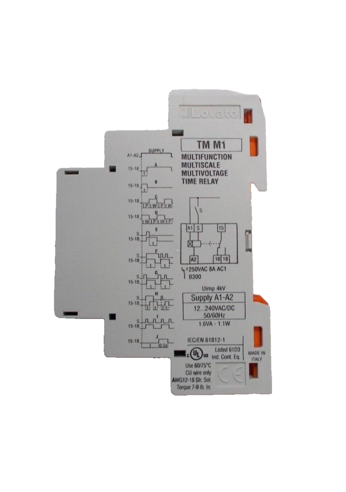 Lovato TM M1 TMM1 Multifunction Timer Time Relay 12-240V AC/DC | eBay UK