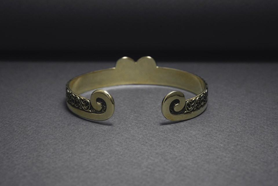 Viking Cross Ornament Bracelet Old Celtic Style Arm Ring Handmade Norse ...