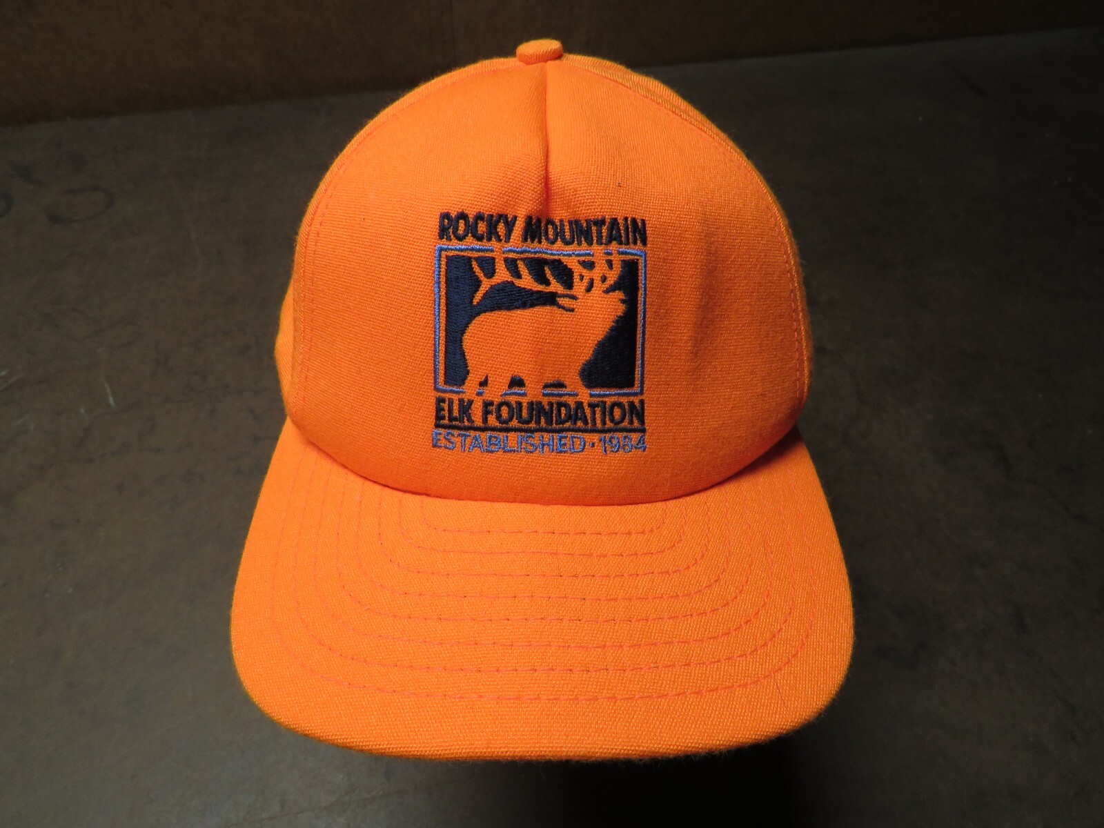 VTG NWEF USA Rocky Moutain Elk Orange Strapback cap Hat bow Deer ...