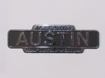 Vintage Mel Saxton's Ford-LM Austin Minnesota Metal Dealer Badge Emblem ...