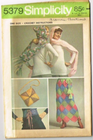 Crochet Patterns Belt Scarf Bag Mini Skirt Simplicity 5379 1972 Vintage ...