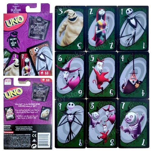 Mattel - The Nightmare Before Christmas: UNO Card Game Halloween LE New ...