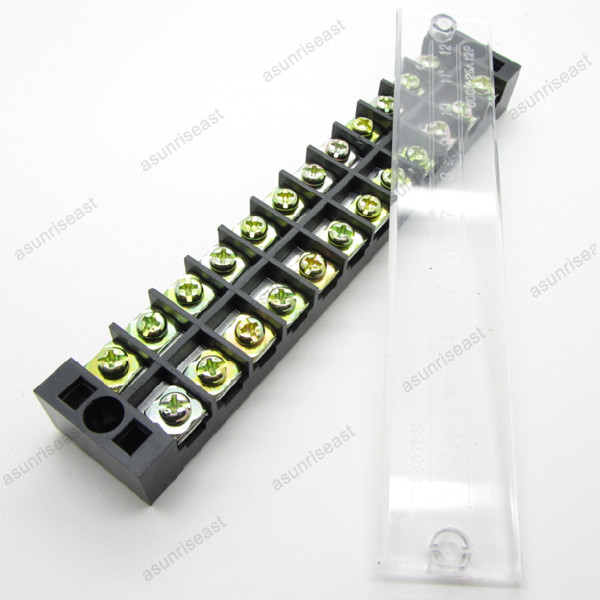 5 × Barrier Terminal Block 25A 600V 12 Pole Position Way TB-2512L for ...