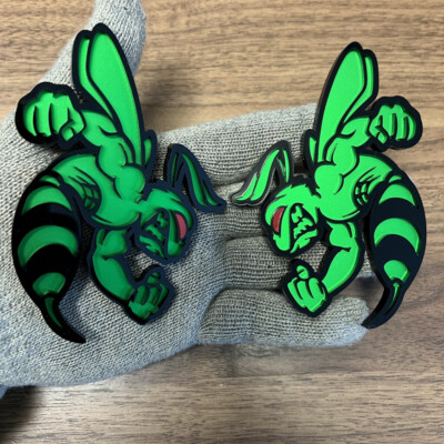 Hornet Badges Emblem Bee Swole Ano Green Ed Red Eye, 2 Badges, Fender ...