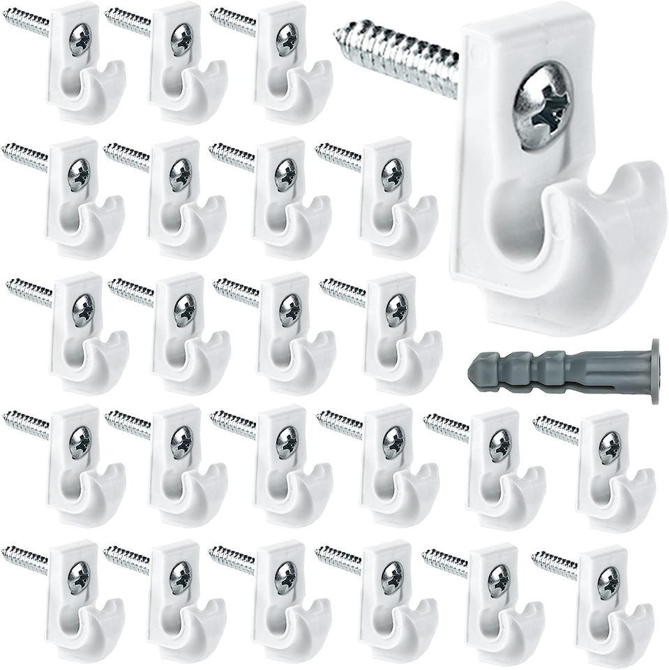 Clip Closet Shelves Clips Wire Shelf Loop Clips Plastic Brackets Clips ...