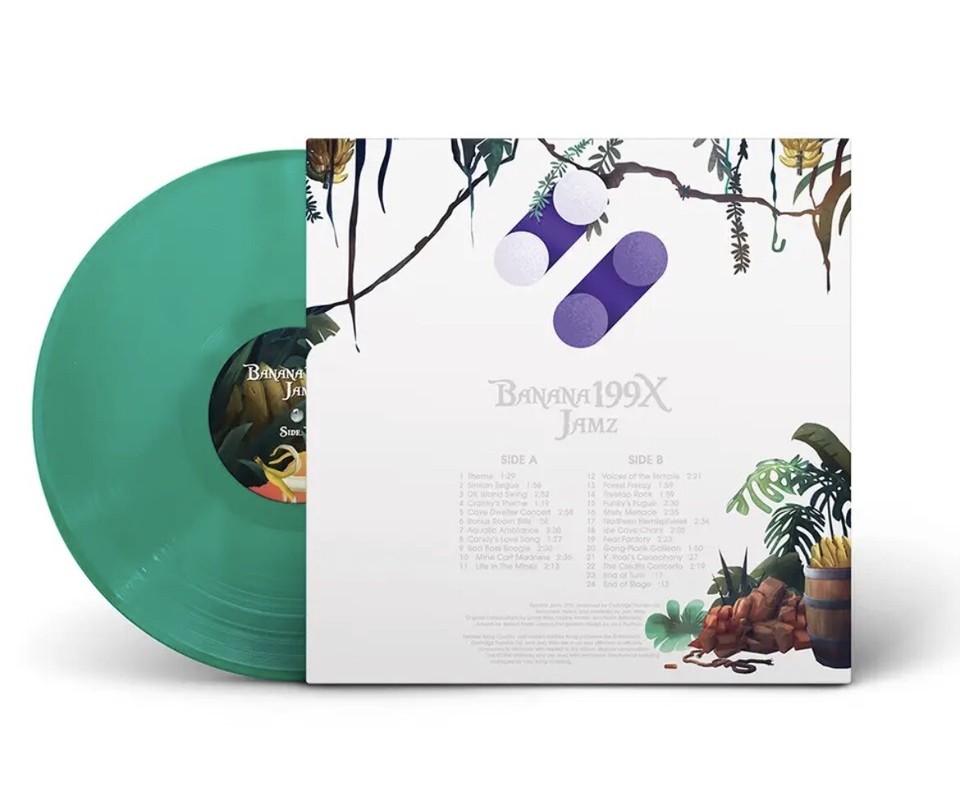 Banana Jamz 199X Donkey Kong Country Soundtrack VGM Green Marble Vinyl ...