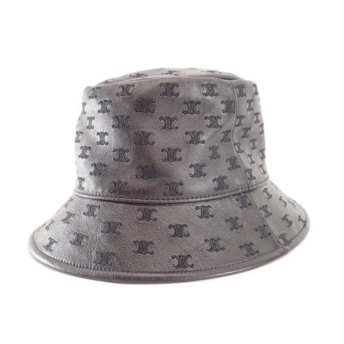 CELINE 2AUJ8269L.38NO Bob Triomphe en cuir d'agneau souple L noir | eBay