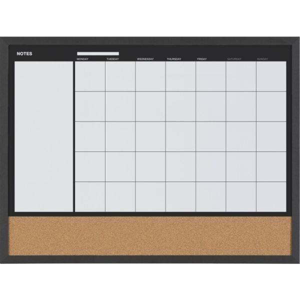 3-in-1 Dry-Erase Calendar Planner Board, 18" X 24", Black Frame | eBay