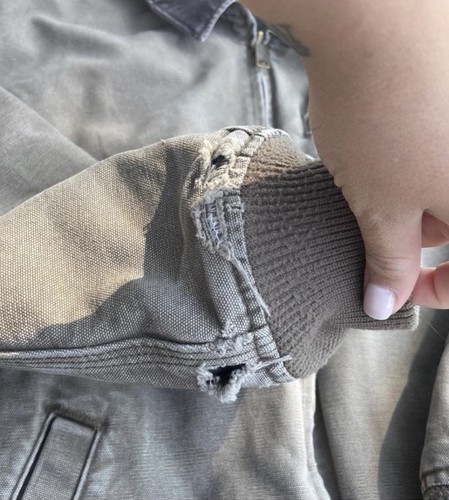 Vintage Carhartt Detroit Bankston Faded Black Bomber Workwear Jacket ...