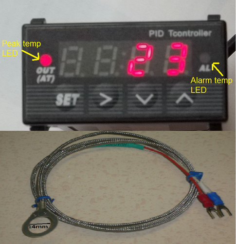 CHT Gauge Cylinder Head Temperature Washer Sensor 14mm 12 or 24VDC ...