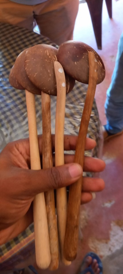 Coconut Shell Spoon Eco Friendly Kitchen Serving Traditional Handmade ...