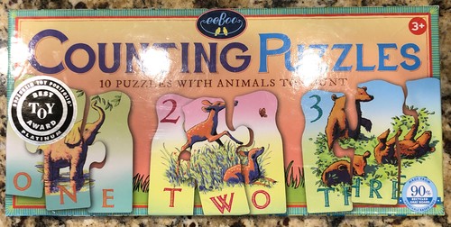 New! eeBoo Counting Puzzles 10 Puzzles Animals to Count Best Toy Award ...