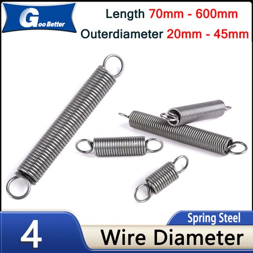 Steel Wire 4mm , Length 70-600mm, Tension Spring / Extension ...