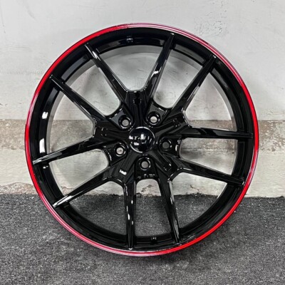 19" FK8 LE FLOW FORGED TYPE R STYLE GLOSS BLACK WHEELS RIMS FITS HONDA ...