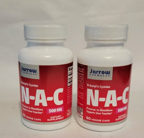 Jarrow Formulas NAC 500mg 60 Veggie Caps N- Acetyl-L-Cysteine Exp 8/24 ...