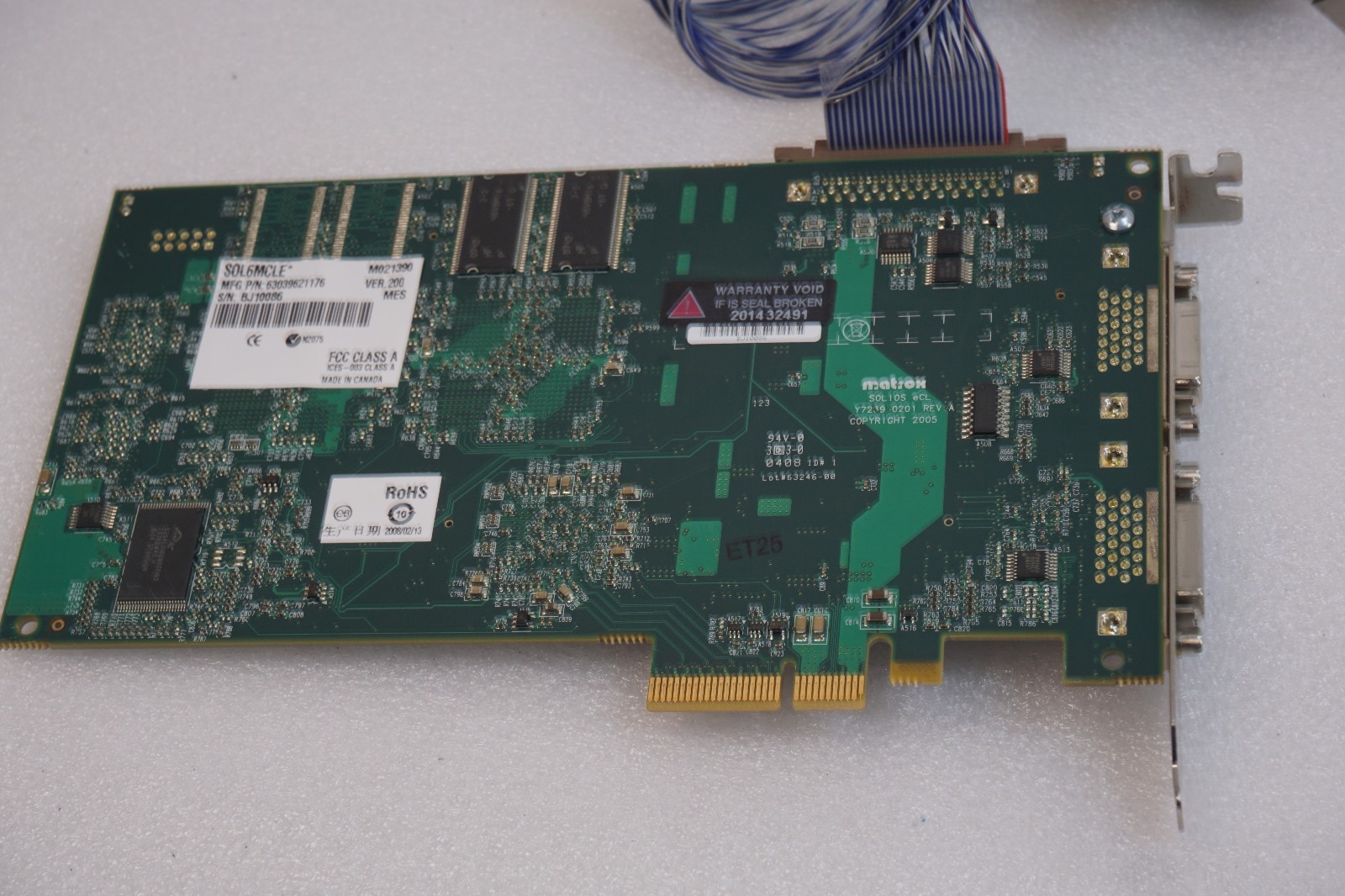 MATROX SOL6MCLE SOLIOS eCL Y7239-0201 REV:A BOARD FREE SHIP | eBay