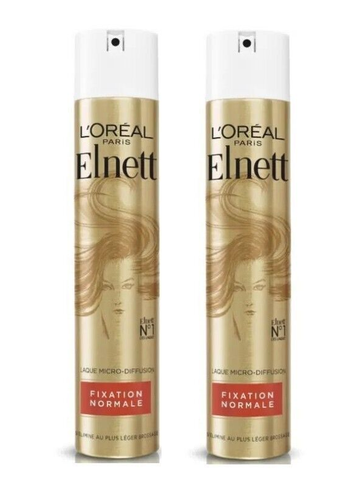 Lot de 2 Laques ELNETT L'Oréal Paris " Fixation Normal " Grand Format ...