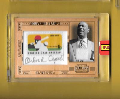2010 Panini Century Auto Stamp Souvenir ORLANDO CEPEDA HOF 1/10 Rare ...