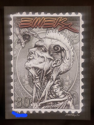EMEK Blotter Art Print LE #/150 From Stamp Art Show | eBay