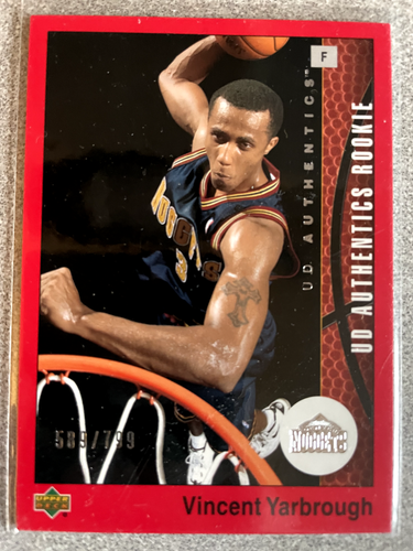 2002-03 UD Authentics Vincent Yarbrough Rookie Card /799 Nuggets | eBay