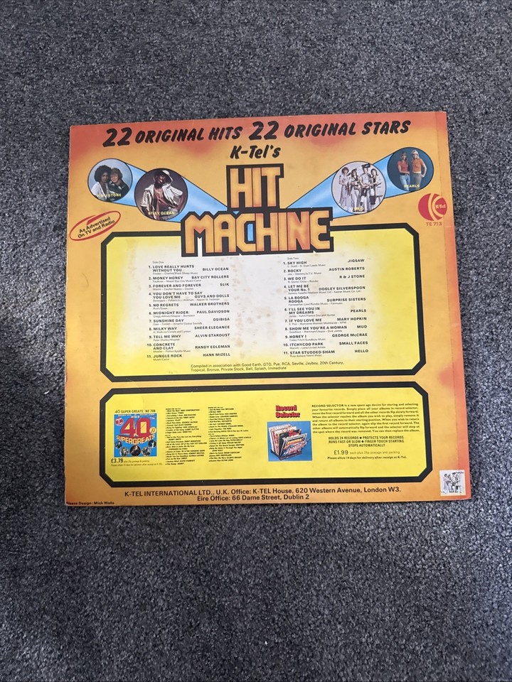 Hit Machine - Various Artists 22 Original Hits - 12” Vinyl LP Album ...