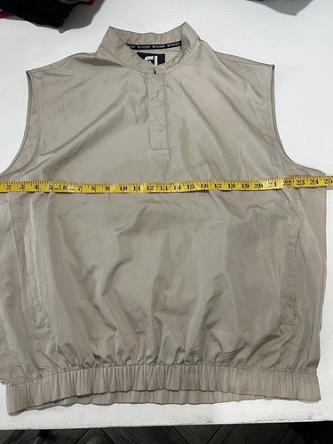 Footjoy FJ Vest Mens Black Performance Golf Quarter ButtonSleeveless ...