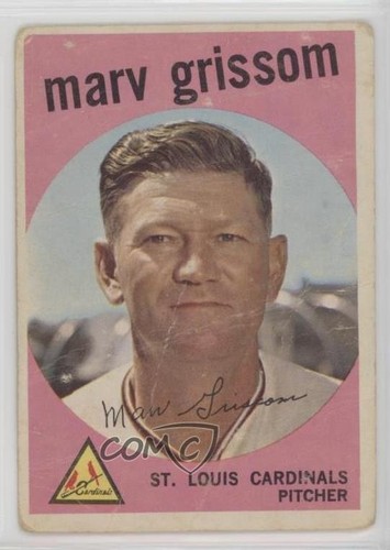 1959 Topps Marv Grissom (White Back) #243 | eBay