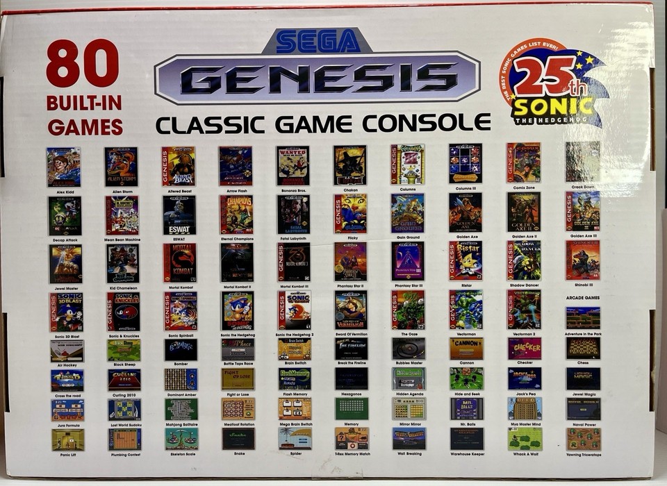AtGames Sega Genesis Classic Mini Game Console w/ 80 Built-In Games | eBay
