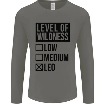 Levels of Wildness Leo Mens Long Sleeve T-Shirt | eBay Australia