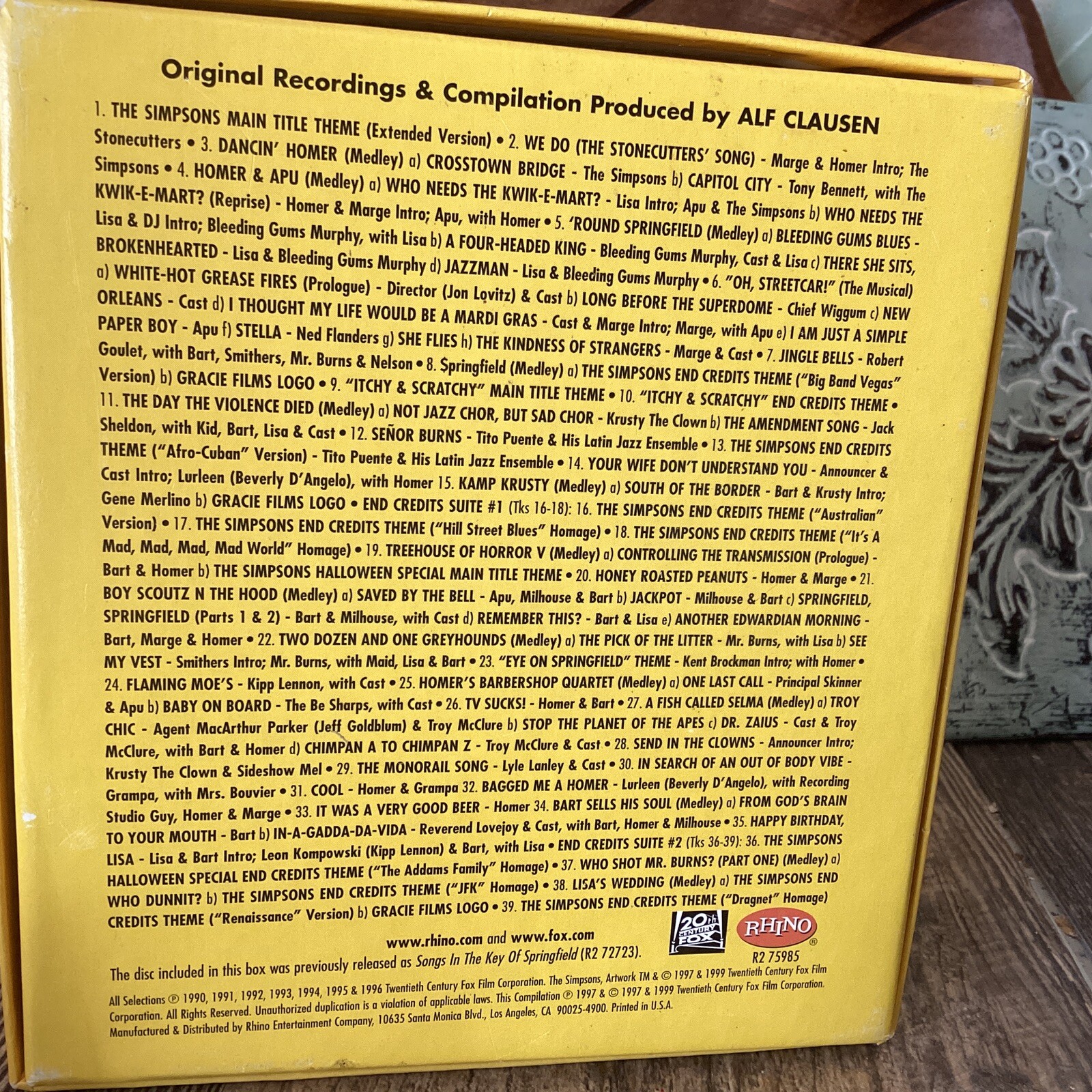 Simpsons Songs in the Key of Springfield CD/250 Piece Puzzle Simpson ...